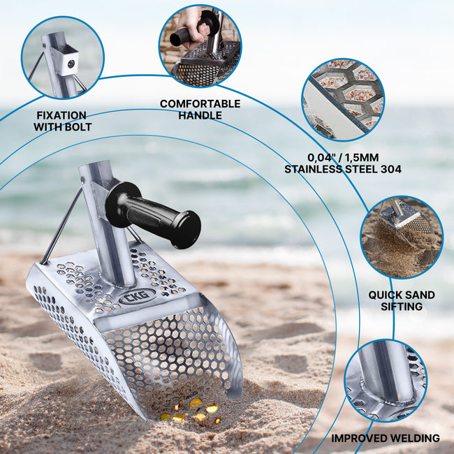 Sand Scoops for metal detecting - Buy Beach Sand Scoop | ckgscoop.com
